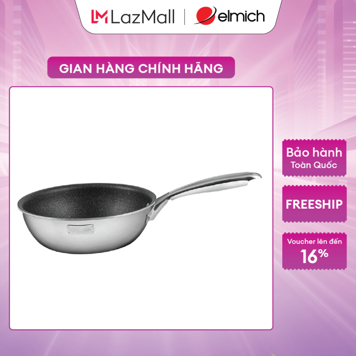 (Duy nhất từ 05-17.01)Chảo Inox nguyên khối, chống dính vân đá 3D ...