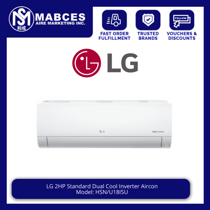 LG 2HP Standard Dual Cool Inverter Aircon HSN/U18ISU | Lazada PH