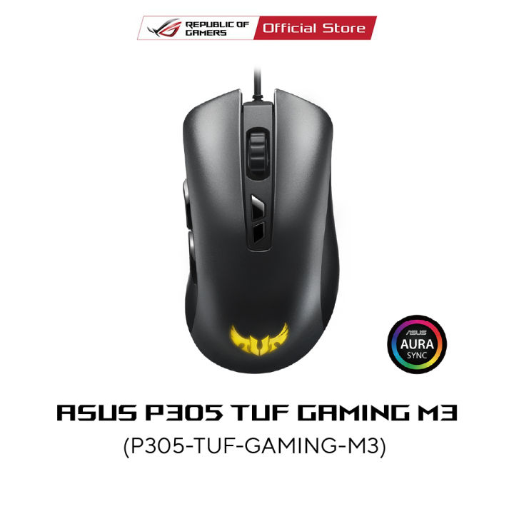 ASUS TUF Gaming M3 ergonomic wired RGB gaming mouse with 7000-dpi ...