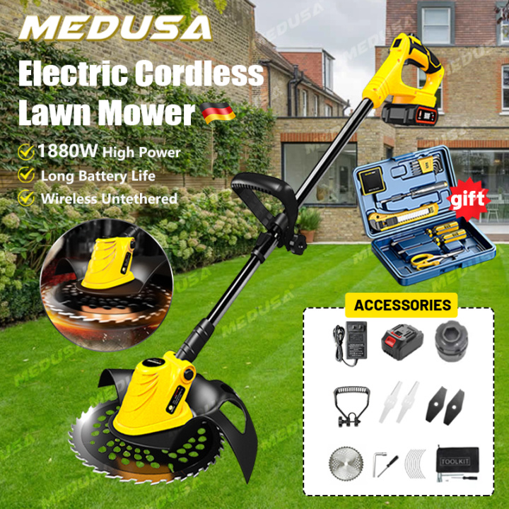 48V Electric Grass Cutter heavy duty Lawn Mower rechargeable Grass ... 48V Electric Grass Cutter heavy duty Lawn Mower rechargeable Grass ...