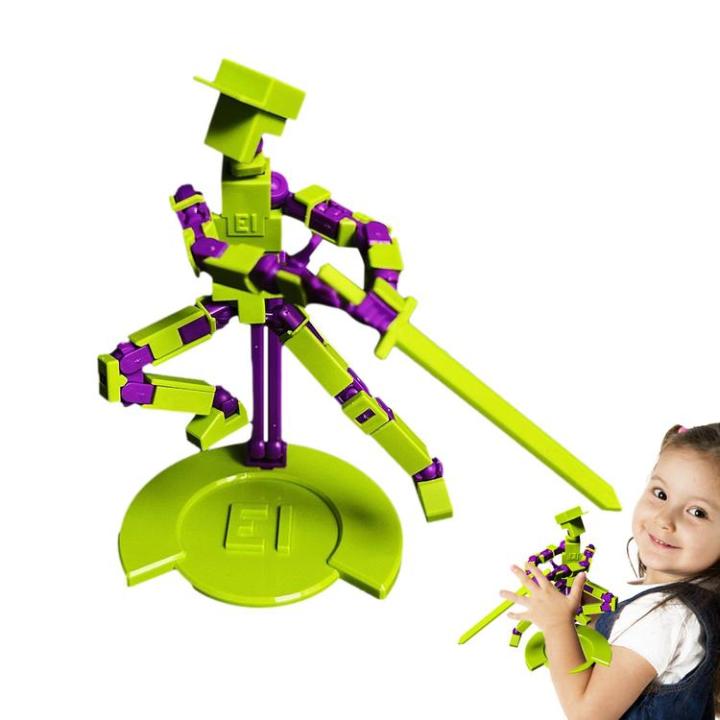 Multi Jointed Movable Robot Lucky 3D Printed Robot Figures Portable ...