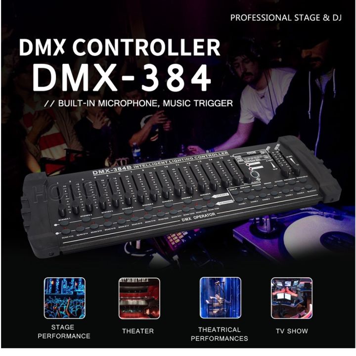ส่งด่วน🚗บอร์ดควบคุมไฟ⭐ DMX-384B Kontaktécnica DMX512/1990 Console Stage ...