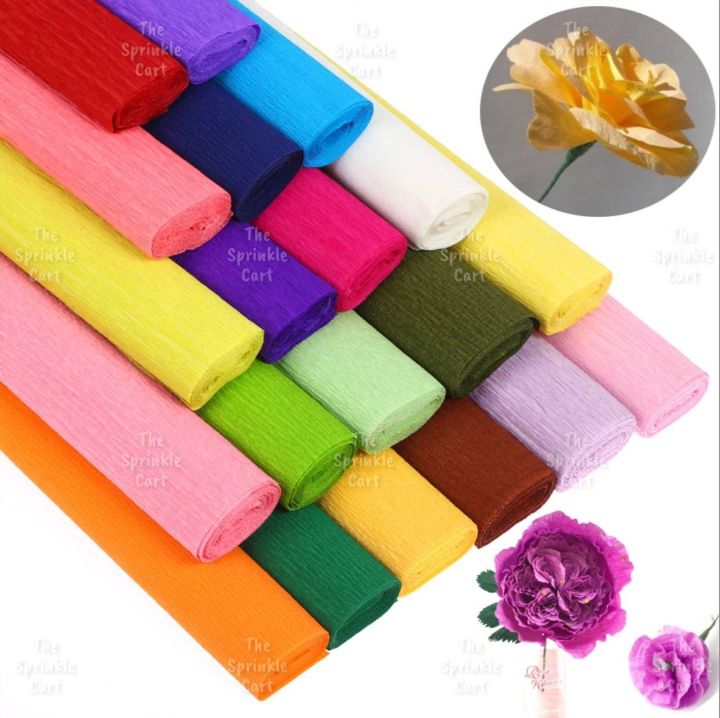 Premium Crepe Paper for DIY Flower Gift Wrapping Arts & Craft ...