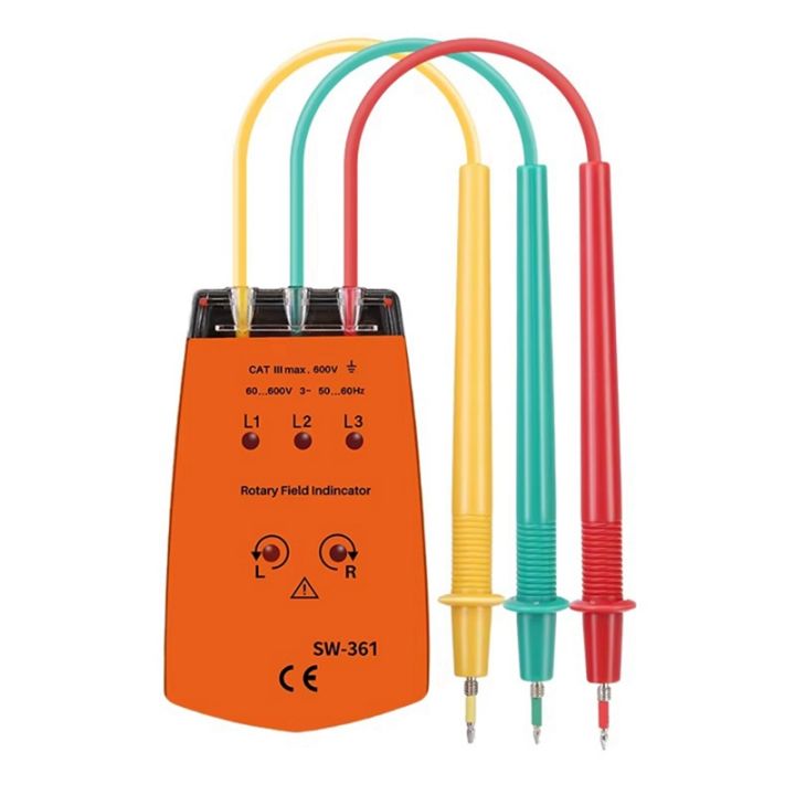 [jwerlyday]Phase Sequence Tester Current Detector 3-Phase AC Rotation ...