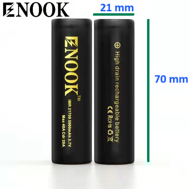 Enook 21700 5000mAh 40A Rechargeable 3.7V Battery (Ready stock) | Lazada