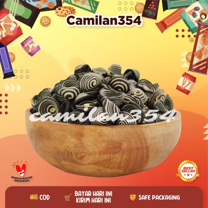 RANDOM - Kuping Gajah Hitam Putih - 250gr / Kupingan Kupeng Manis ...