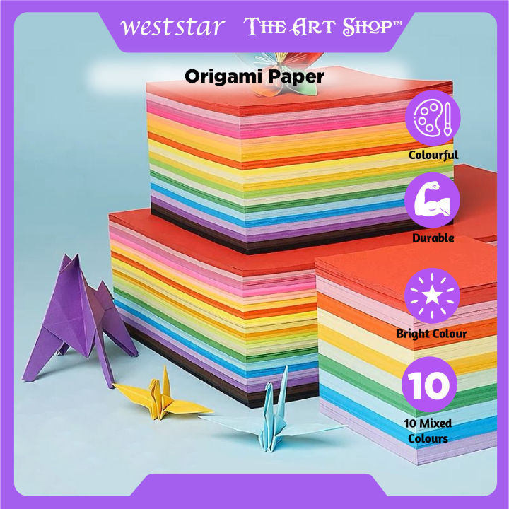 Origami Paper Crane Square Paper Folded Papercraft Kertas Colorful DIY ...