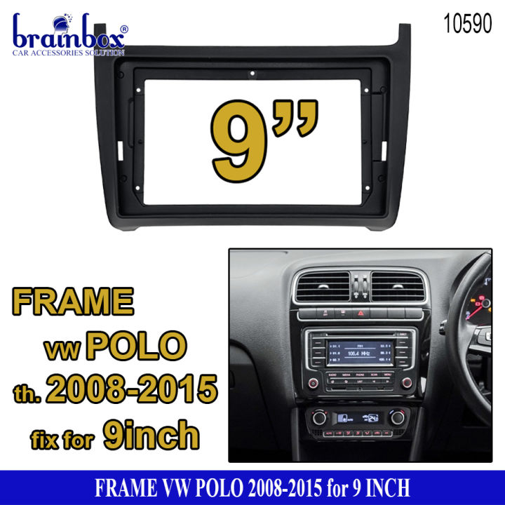 Frame Head Unit VW Polo 2008-2015 9 Inch Bingkai Panel TV Mobil ...