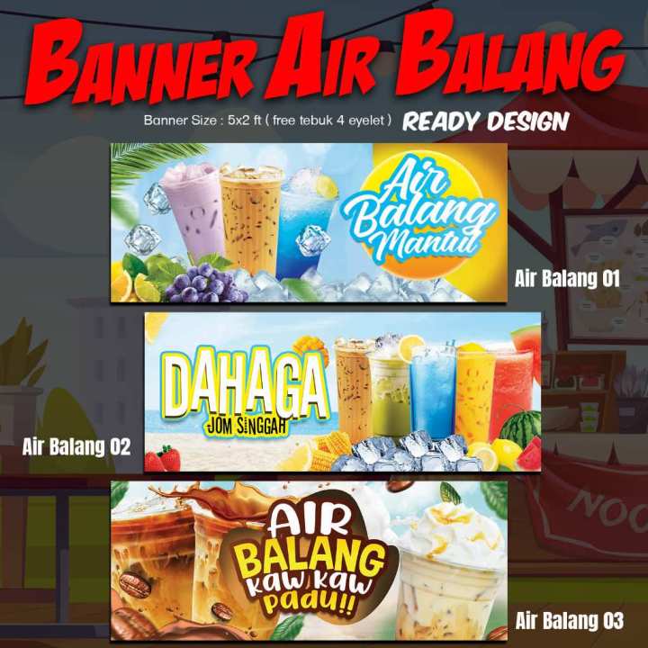 BANNER F&B AIR BALANG (READY DESIGN) BAZAAR RAMADHAN | Lazada