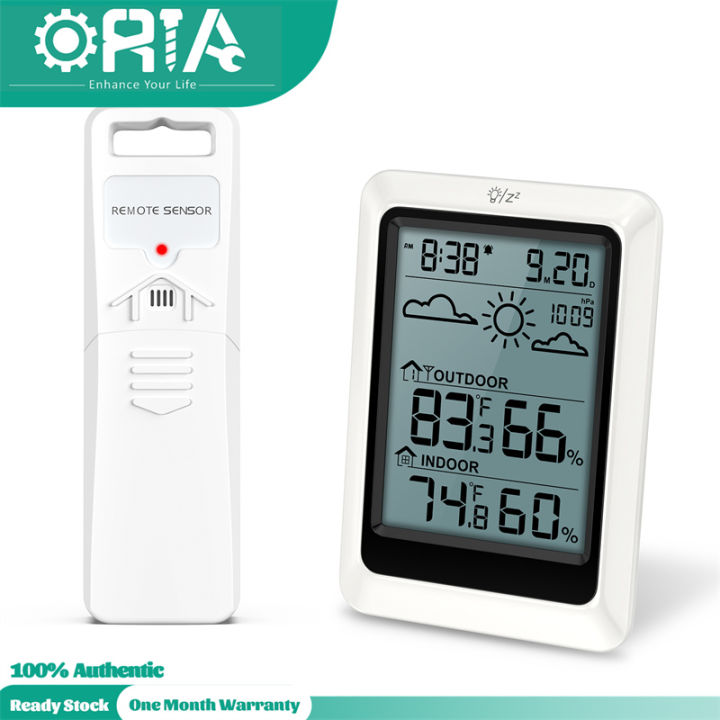 ORIA Indoor Outdoor Thermometer Hygrometer Wireless Weather Stations ...