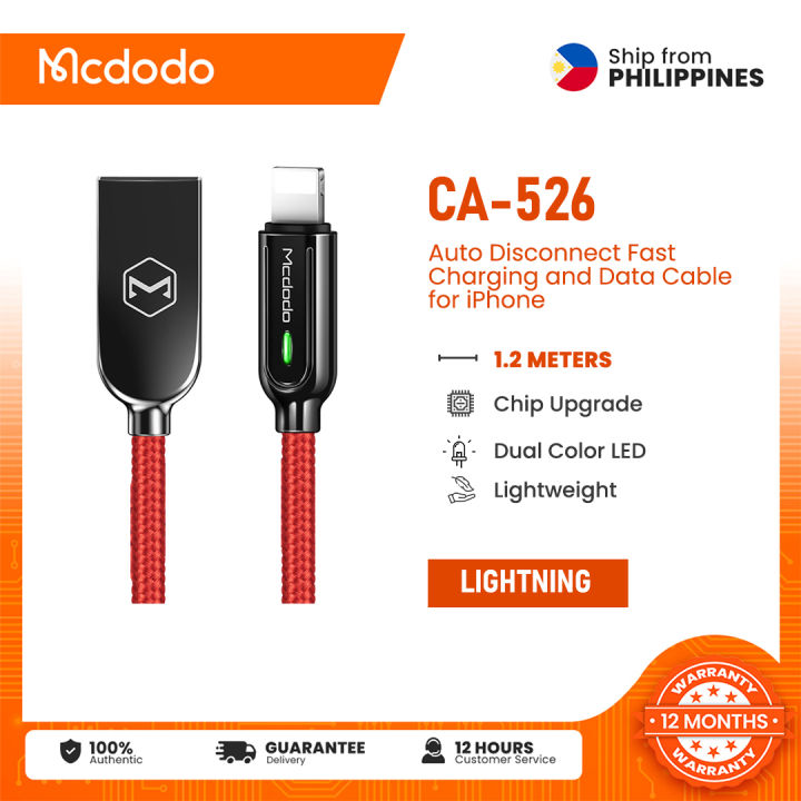 Mcdodo CA-526 Auto Disconnect Fast Charging Cable with LED Indicator ...