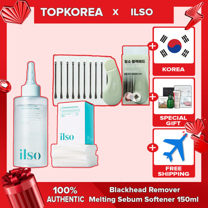 Ilso Blackhead Remover / Super Melting Sebum Softener 150ml (+40 Cotton) TOPKOREA Shipping from ...