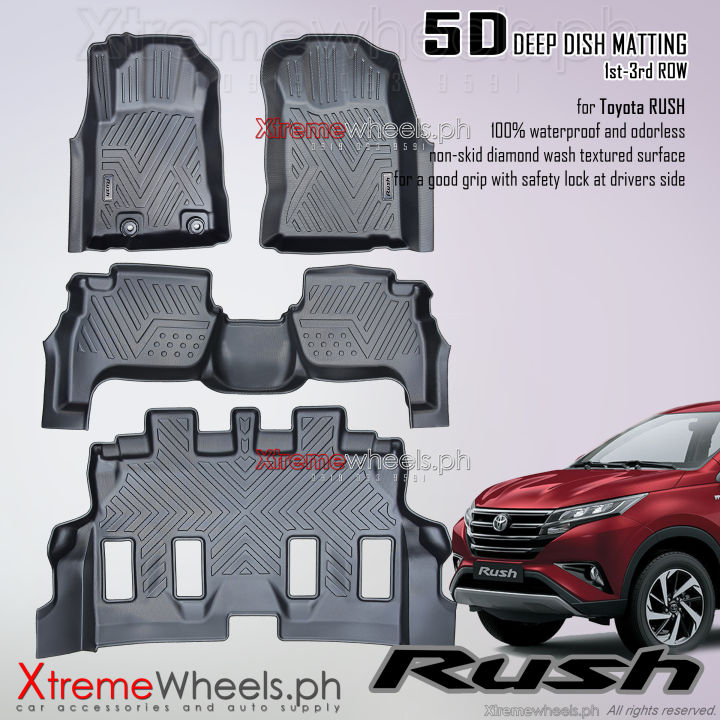 Toyota Rush E G 2016 to 2025 1st-3rd Row 5D Extended with Rush Logo ...
