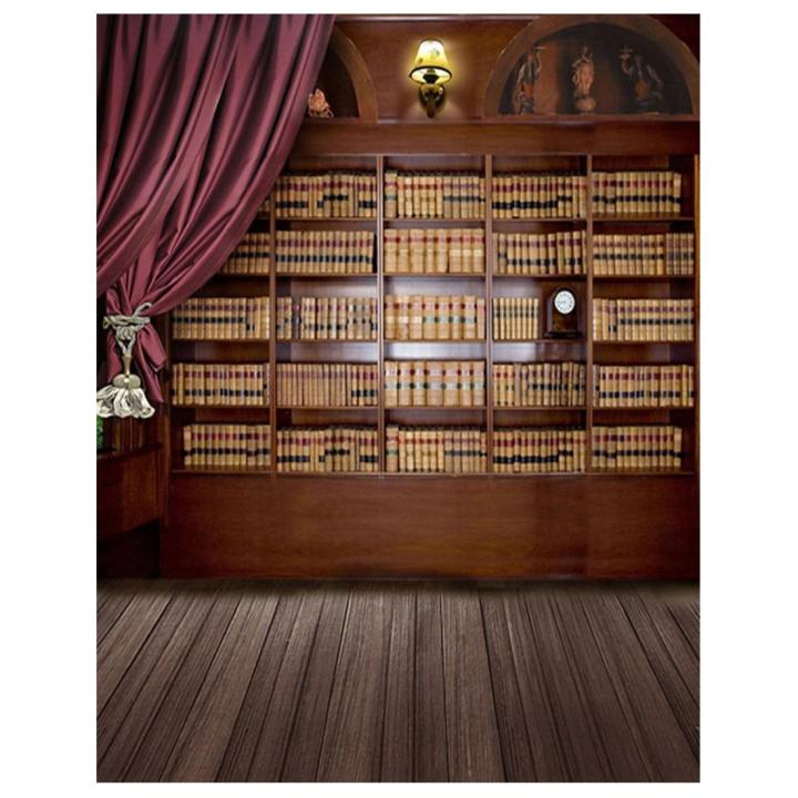 Vintage Library Books Wooden Floor Photography Backdrops Photo Props ...