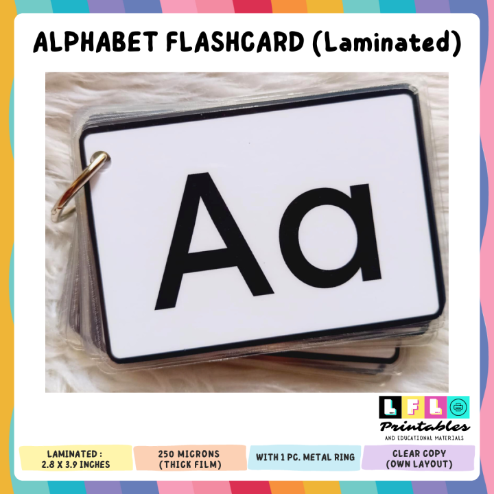 ALPHABET (PLAIN) - ABC'S LAMINATED FLASHCARD 26 cards | Lazada PH