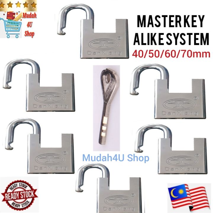 1 key/lock 40-70mm Security Padlocks Pad Lock Master Key House Lock ...