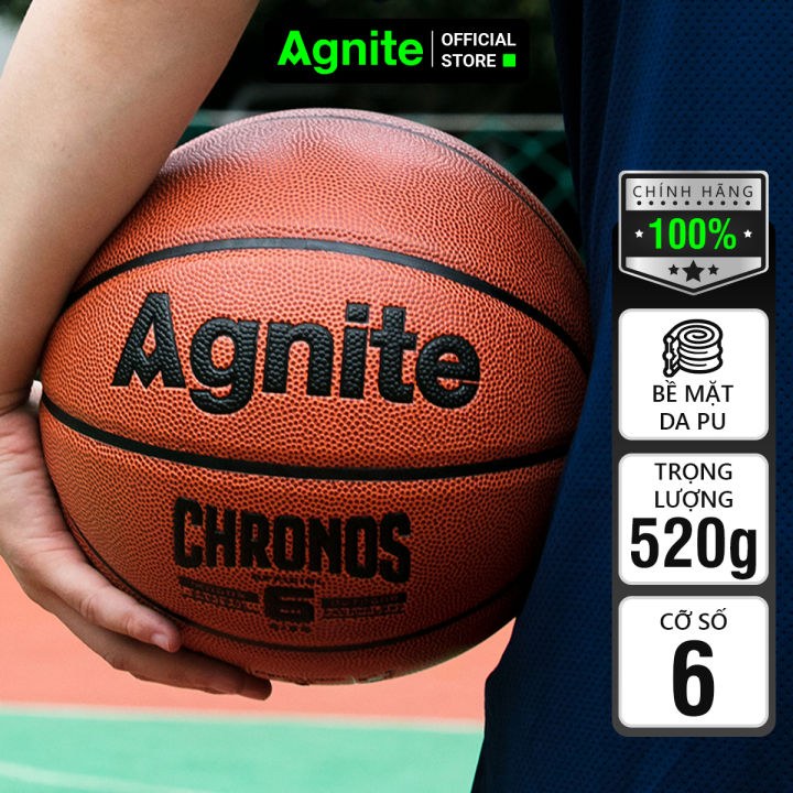 Quả bóng rổ số 6 cao cấp đạt tiêu chuẩn Agnite - da PU cực bền đẹp ...