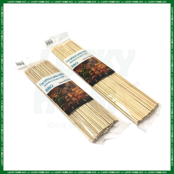 25cm/ 30cm Satay Stick Bamboo Skewers Sticks Batang Lidi Satay BBQ DIY ...