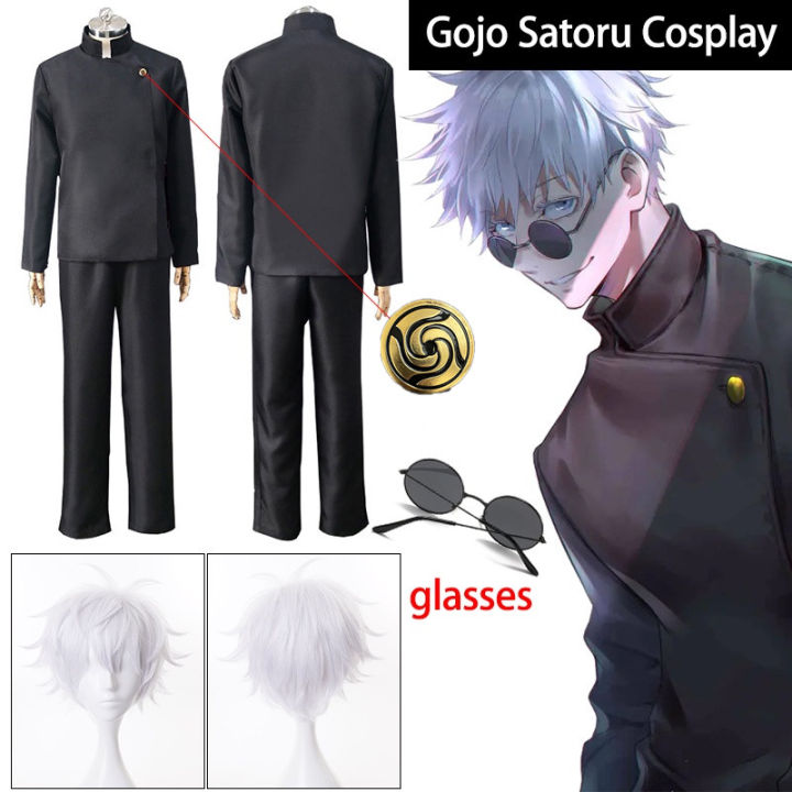 Anime Jujutsu Kaisen Gojo Satoru Cosplay Costume for Men อะนิเมะชายคอสเ ...