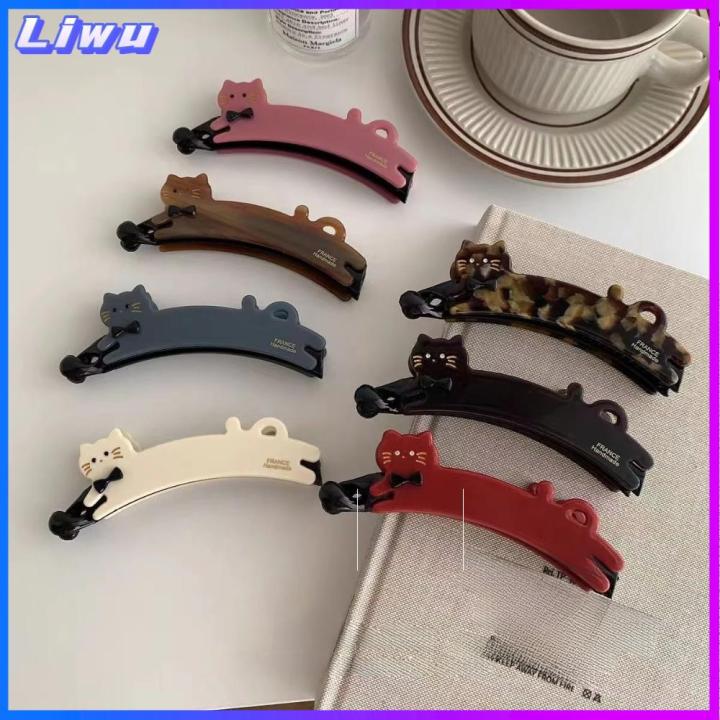 LIWU น่ารัก คลิปกล้วยแมว อุปกรณ์เสริมผม ใหญ่ ขูดกล้วยในแนวตั้ง ใหม่ ชุด ...