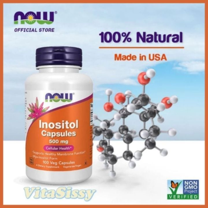 Now Foods, Inositol Capsules, 500 mg, 100 Veg Capsules | Lazada
