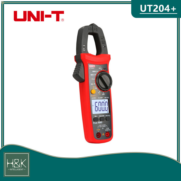 UNI-T UT204+ คลิปแอมป์ แคล้มป์มิเตอร์ดิจิตอล AC/DC 600A 600V รุ่น 204 ...
