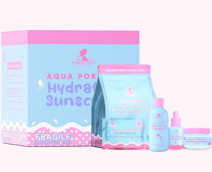 [ NEW ]Perfect Skin Aqua Poreless Hydrating Set | Lazada PH