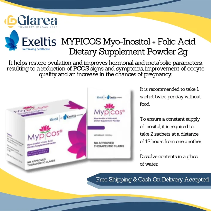 Mypicos Myo-Inositol Folic Acid Dietary Supplement Powder 1 Box 30 ...