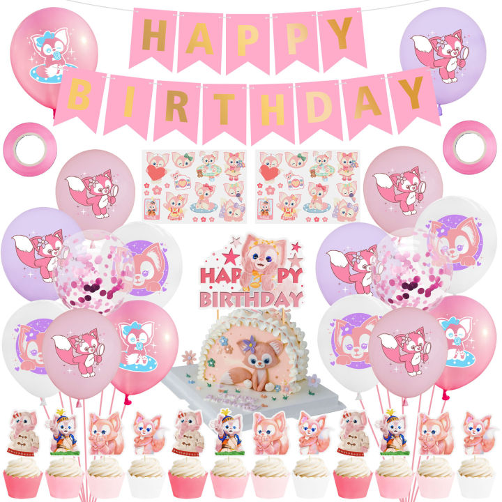 Linabell Foil Balloons Happy Birthday Party Decoration Tattoo Stickers