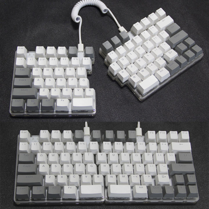 78 Keys Split Keyboard Mechanical Switch Left Right Hand Ergonomic ...