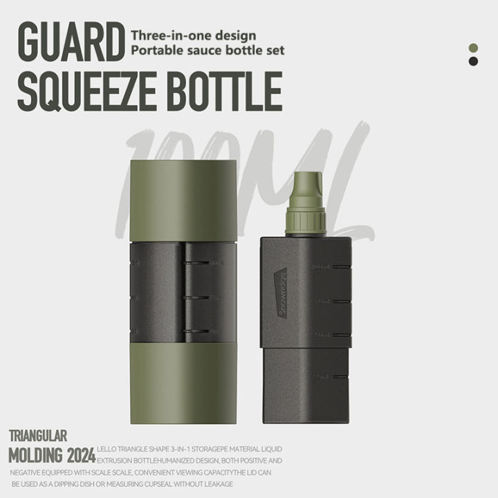 3 in 1 100 ml camping condiments camping condiment bottle spice ...