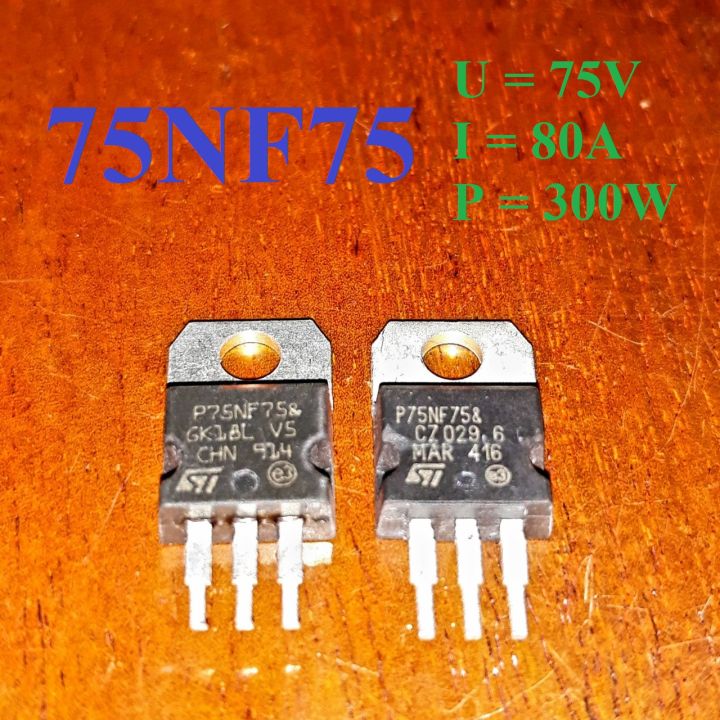10 Mosfet 75NF75 - 75V 80A 300W - hàng tháo máy ( Mã 32 ) | Lazada.vn
