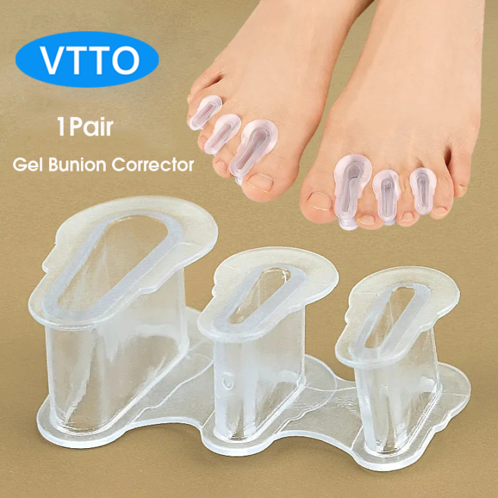 VTTO ค้อนเจลนิ้วหัวแม่มือดูแลเท้าแยกที่รองปุ่มหัวแม่เท้าซิลิโคนทับซ้อน ...