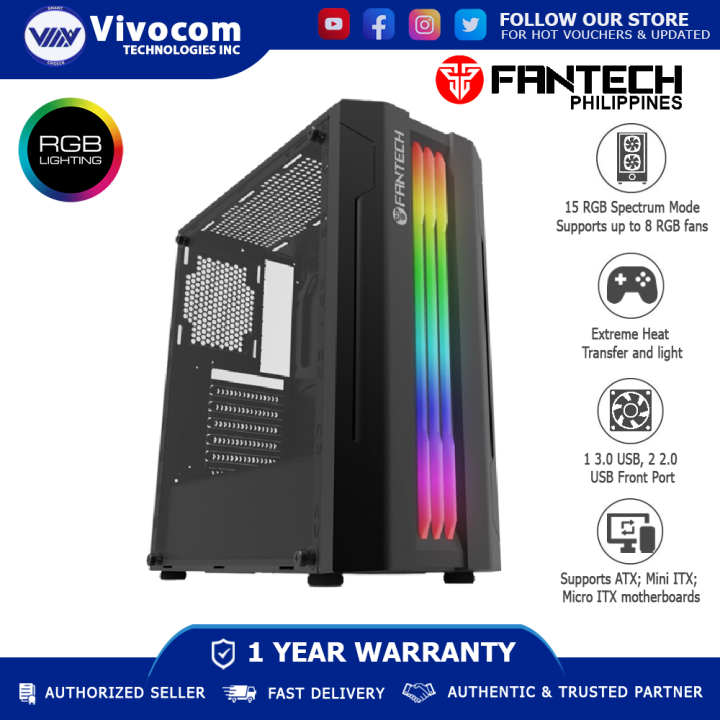 FANTECH STRIKE CG72 RGB Middle Tower Case | Lazada PH