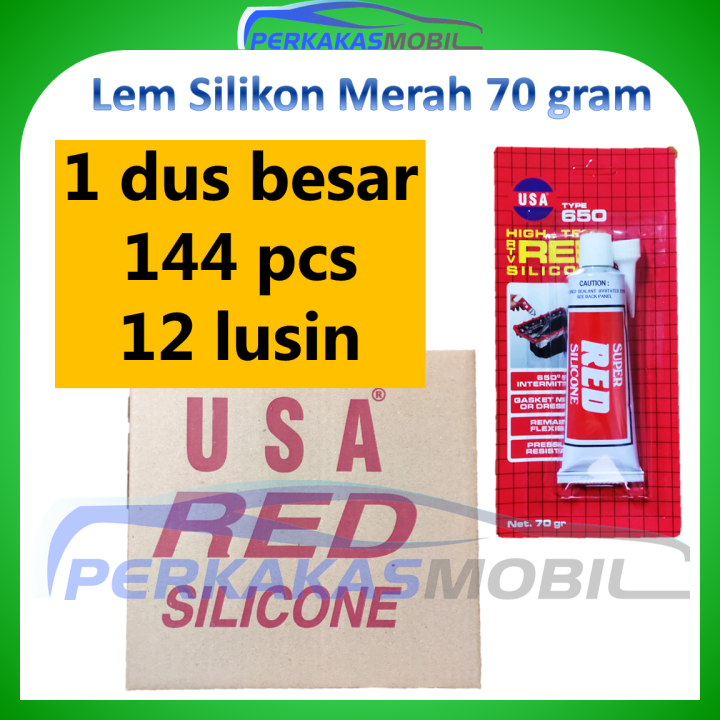Lem Paking Mesin Warna Merah USA red silicon atau silicone red merah ...
