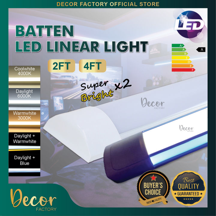 LED Batten Light Tube Light 4ft 2ft T5 T8 LED Strip Light Purification ...