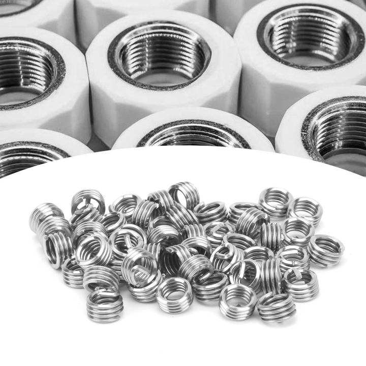 50Pcs Wire Thread Insert US Units Screw Bushing Inserts Threaded Hole ...