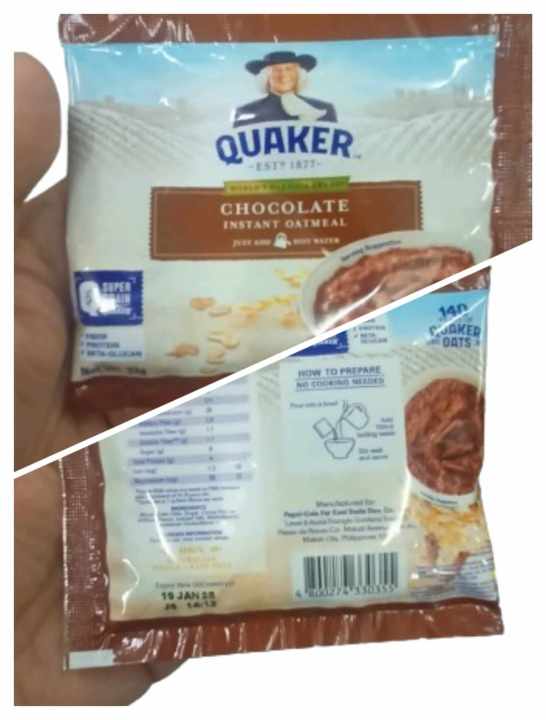 Quaker Chocolate Instant Oatmeal | Lazada PH
