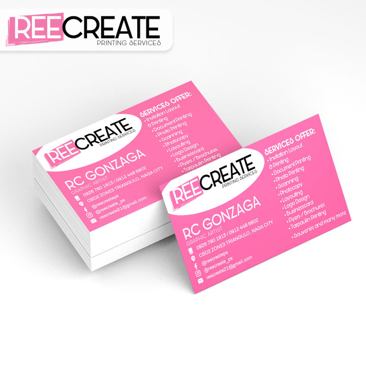 100pcs Calling cards / Business cards - laminated glossy or matte ...