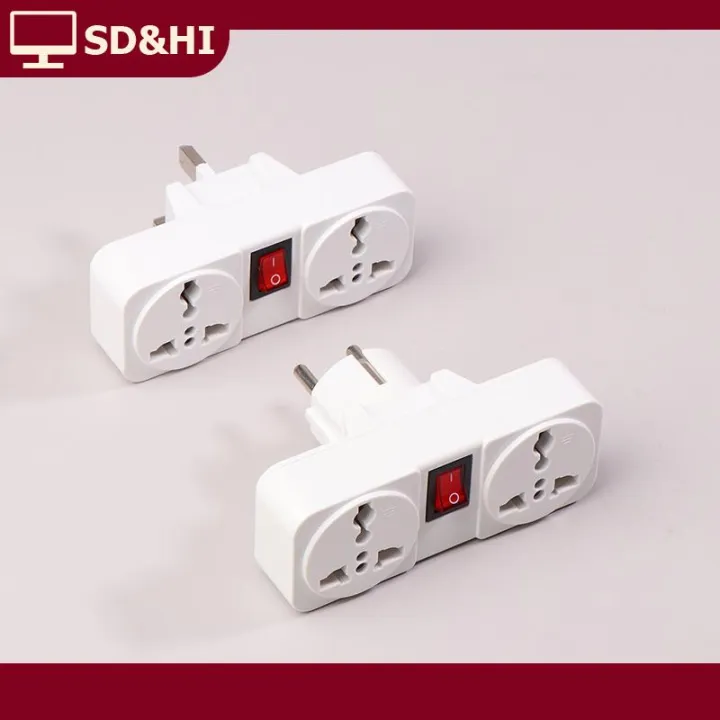 SD&HI Universal UK EU 10A 250V Extension Socket Portable Wall Power ...