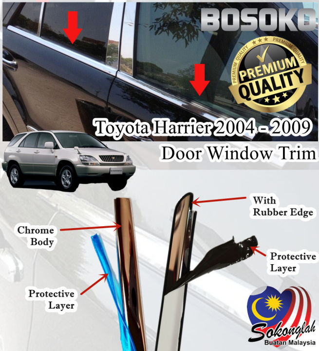 Bosoko Toyota Harrier 2004 Door Window Trim Panel / Chrome Panel / Door ...