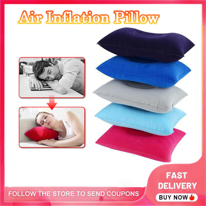 Convenient Ultralight Inflatable PVC Nylon Airbag Sleeping Pillow ...