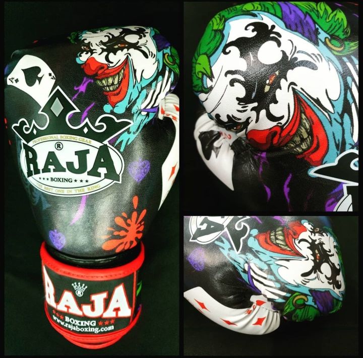 นวมชกมวย RAJA FANCY THAI BOXING GLOVES - JOKER - Semi Leather | Lazada ...