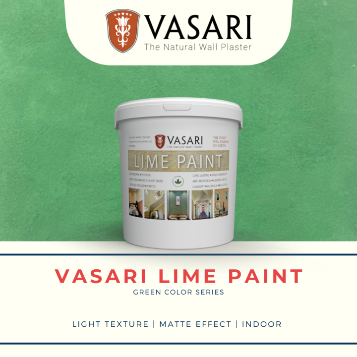 Vasari Lime Paint 1.5kg (Green Color Series) | Lime Wash | Lazada