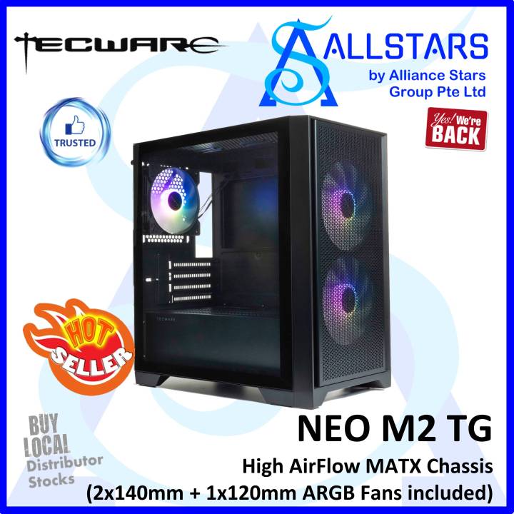 (ALLSTARS : Casing / DIY PROMO) Tecware NEO M2 TG ARGB (2025) Black ...