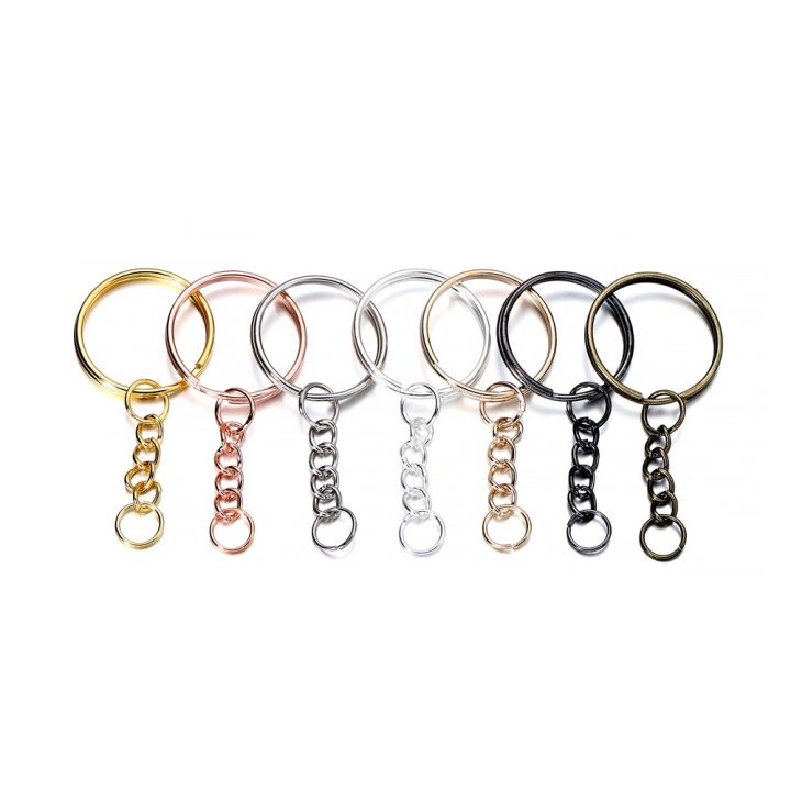 St.kunkka 10pcs/pack DIY Key Ring Keychain Ring With Short Chain Jump ...
