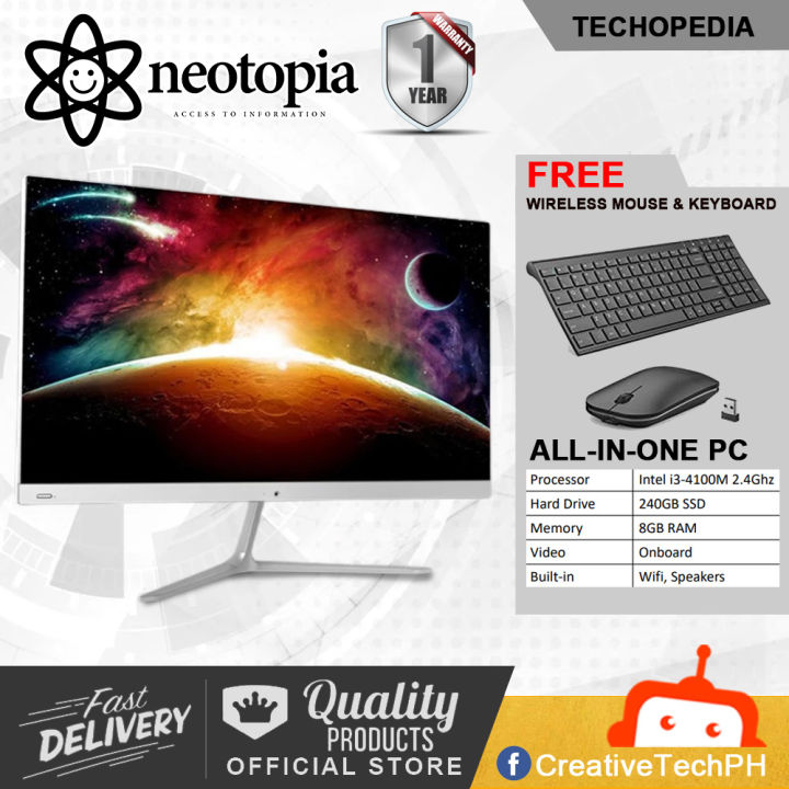 Neotopia X5 (All-In-One PC) Computer Set 24" FHD LED Monitor (240GB SSD ...