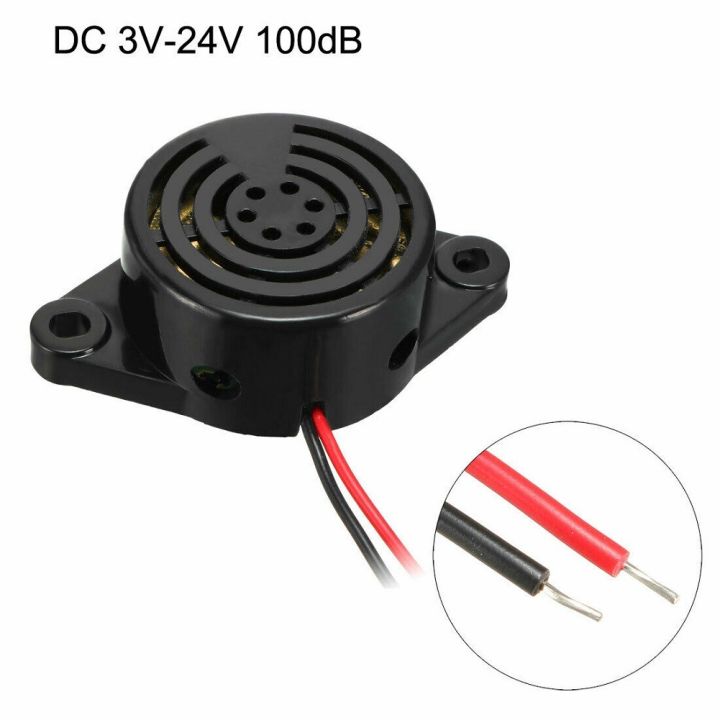 ออดไฟฟ้า100dB 1ชิ้นสีดำ DC3V-24V อะไหล่สัญญาณเตือนออดไฟฟ้ายานพาหนะอิเล็กทรอนิกส์ | Lazada.co.th