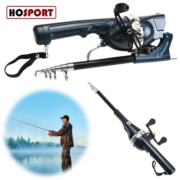 Folding Fishing Rod Telescopic Fishing Pole with Reel Line Travel Rods ...