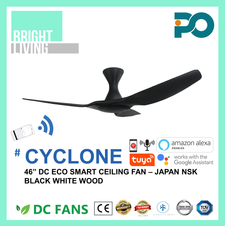 PO Eco Cyclone V-SPEC II 46/52 Inch SMART WIFI-Enabled DC-Eco Ceiling ...